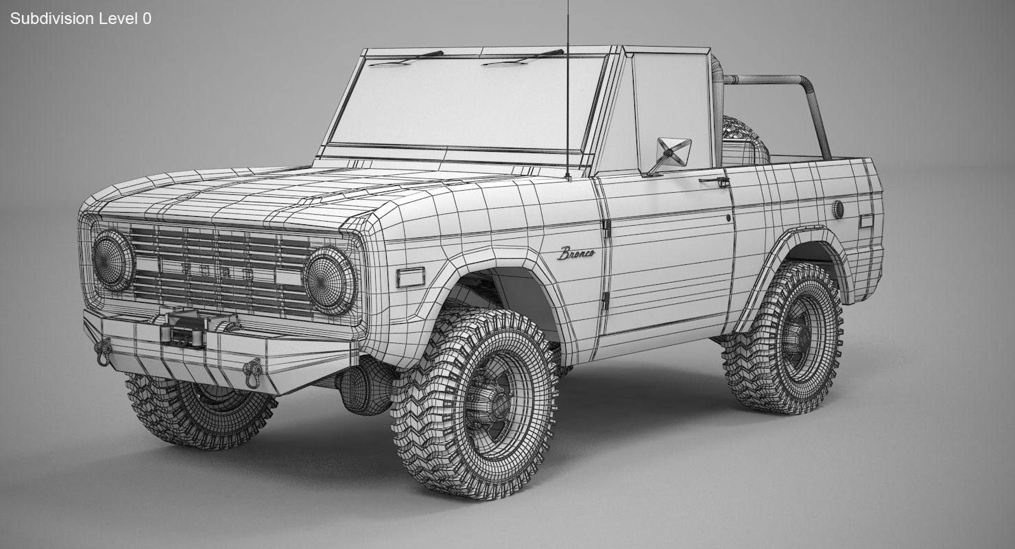 3D bronco 4x4 1966 - TurboSquid 1406317