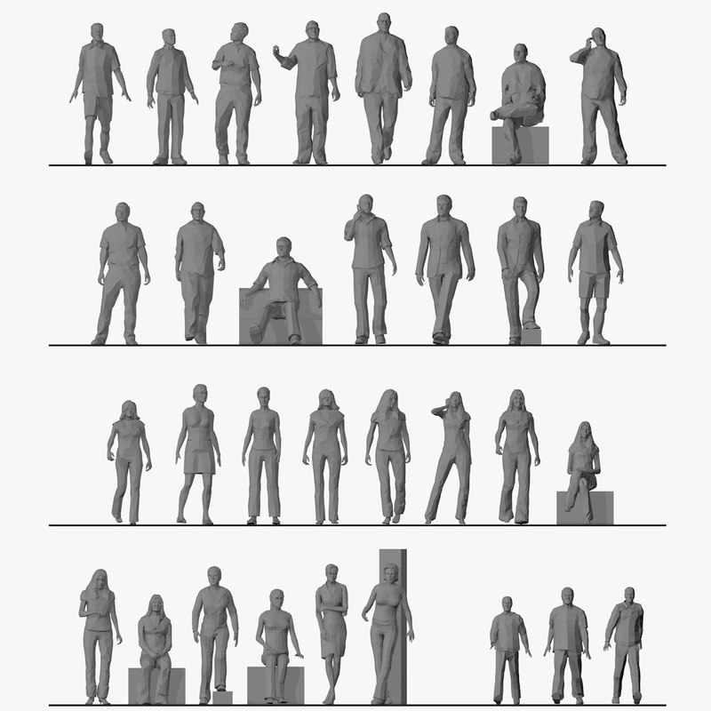 3D style crowd model - TurboSquid 1406440