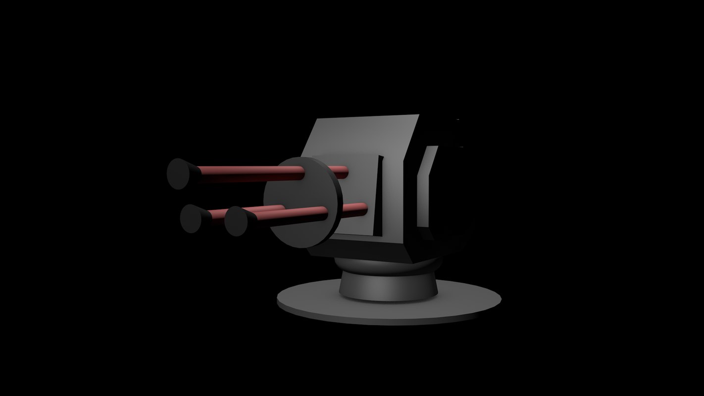 3D low-poly turret - TurboSquid 1406585