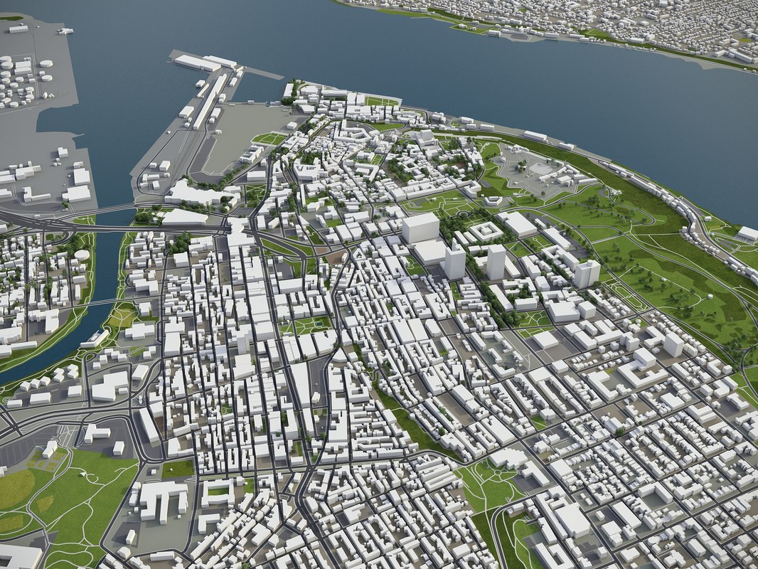 3D city quebec surrounding - - TurboSquid 1406771