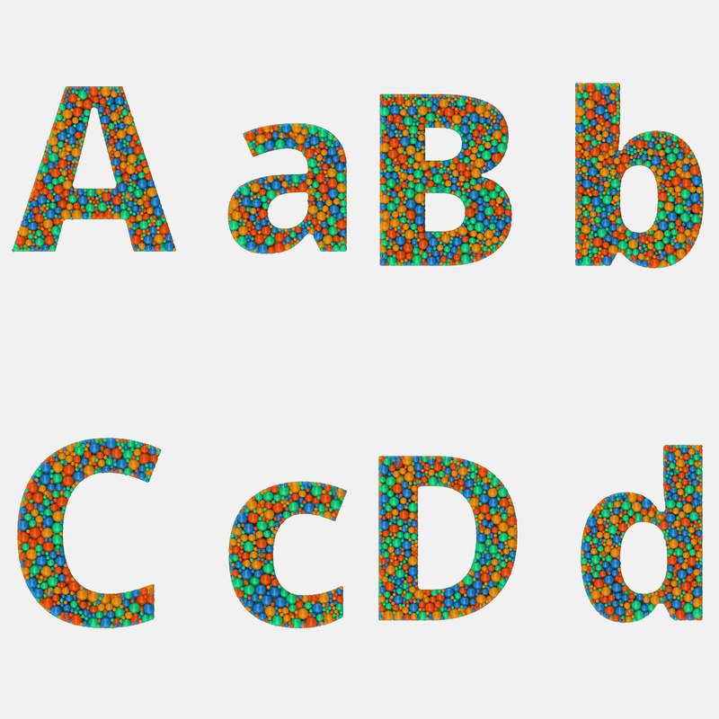 Sans font alphabet 4 model - TurboSquid 1406583