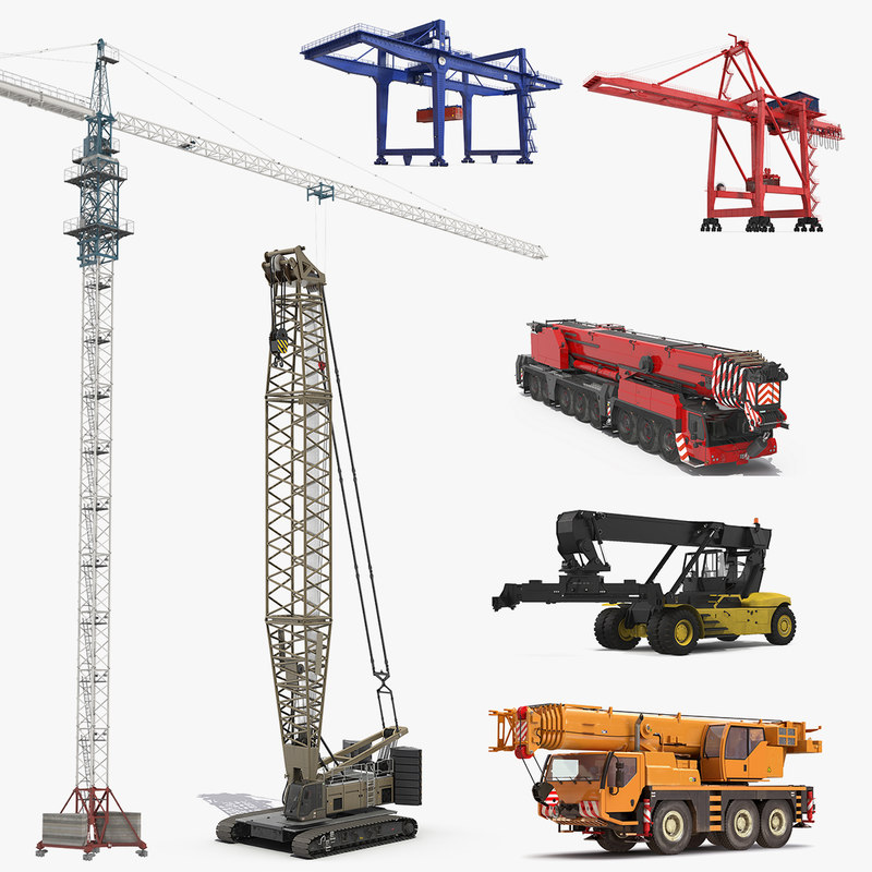 Cranes 3 3D model - TurboSquid 1406639