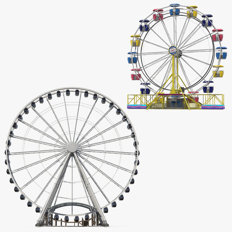 Ferris wheels 3D model - TurboSquid 1406649