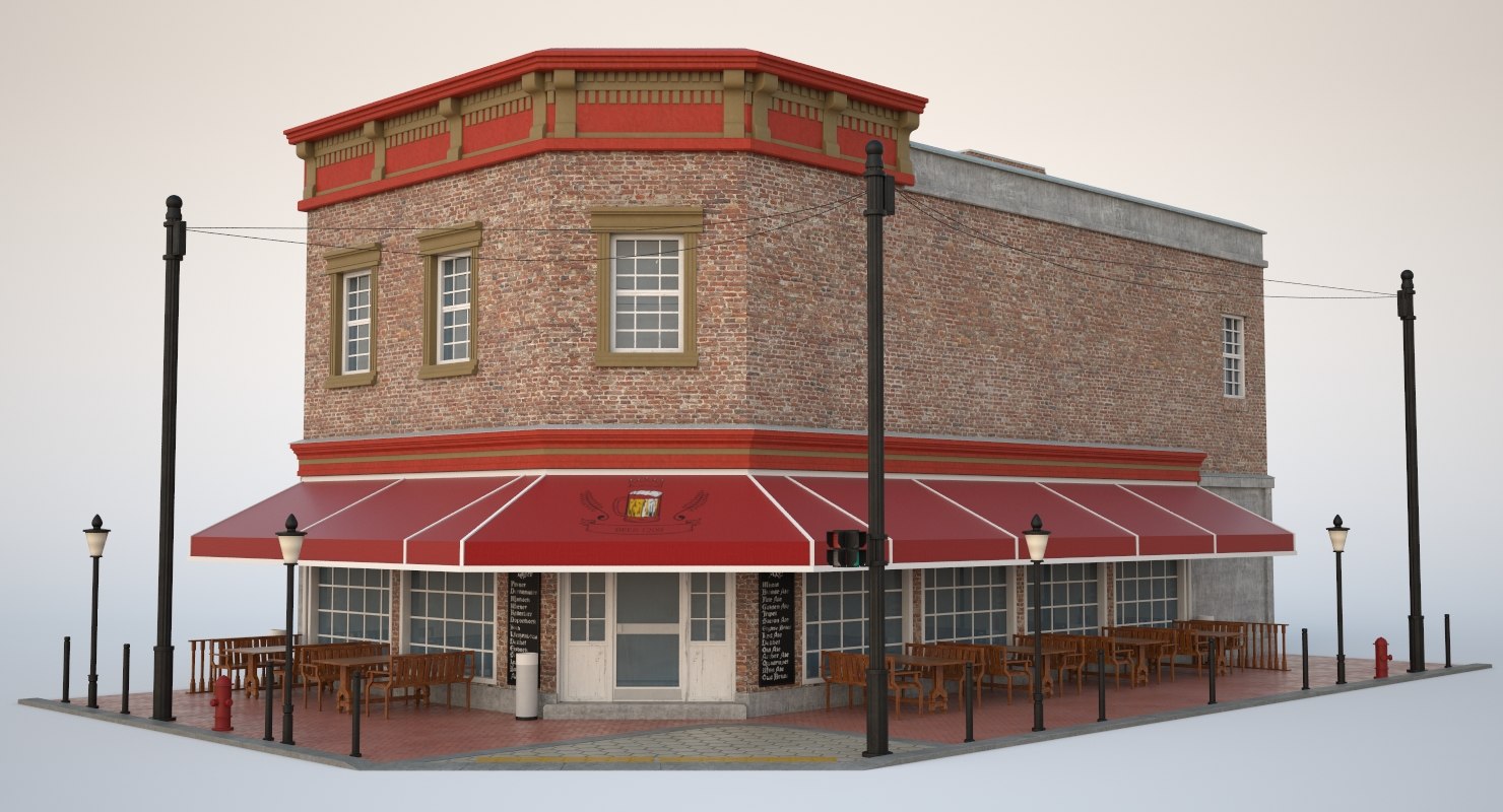 Building pub 3D - TurboSquid 1406841