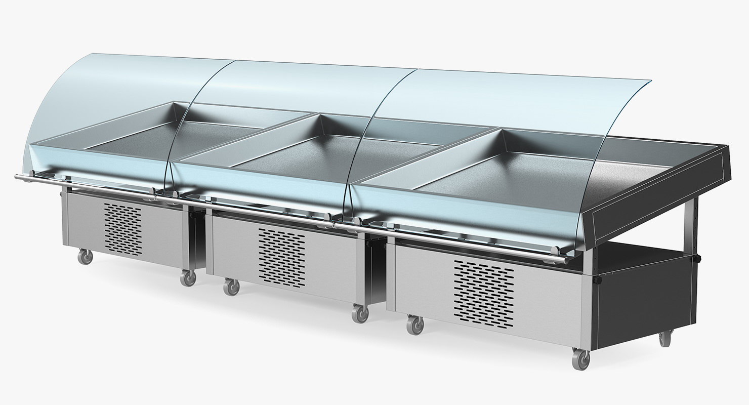 3D fresh fish display counter model - TurboSquid 1407060