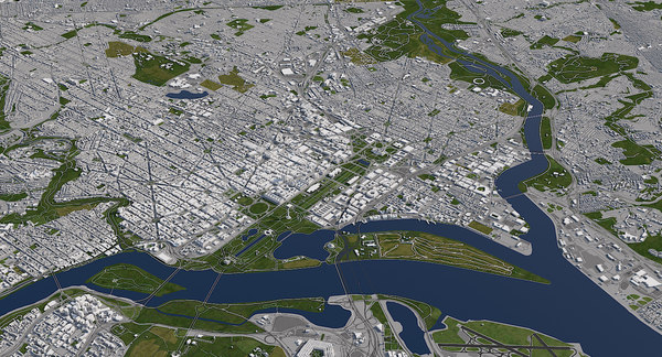 washington dc cityscape 3d max