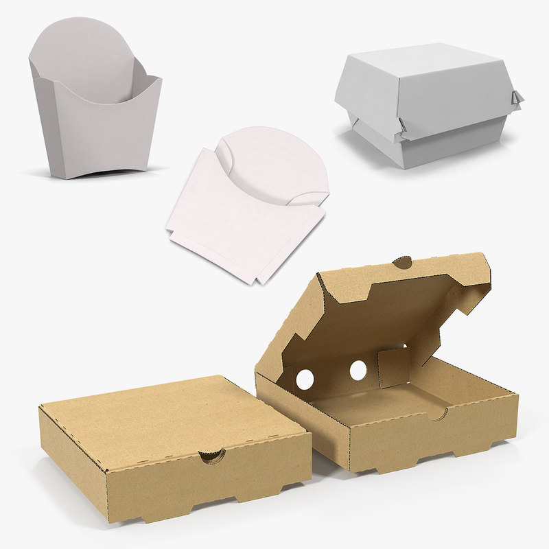 3D fast food containers model - TurboSquid 1407635