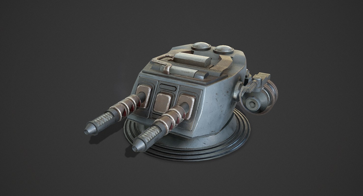 Heavy laser cannon 2 3D model - TurboSquid 1407453