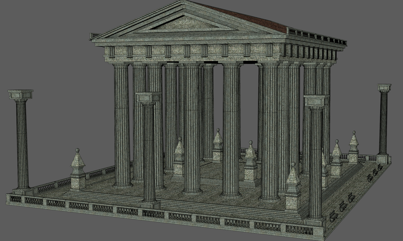 Griechischer Tempel 3D-Modell - TurboSquid 1407433