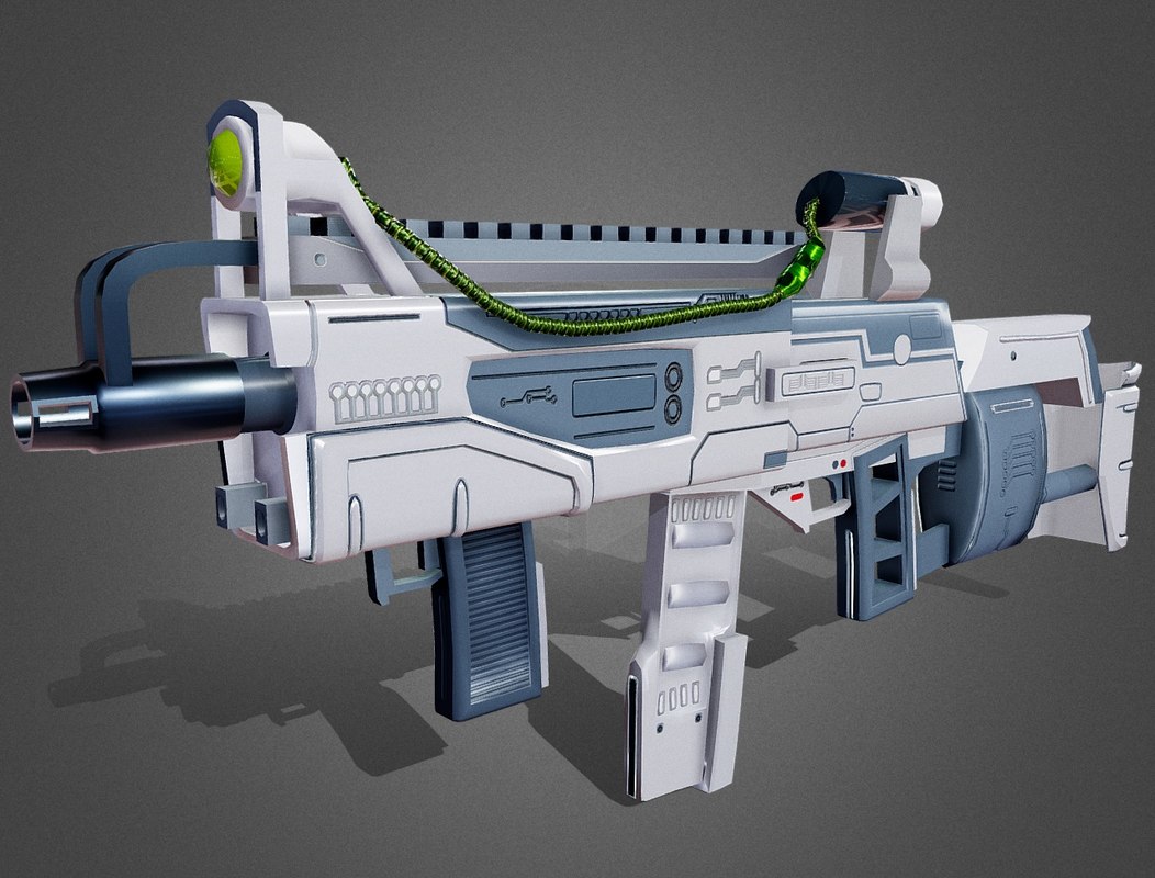 Futuristic assault rifle model - TurboSquid 1407490