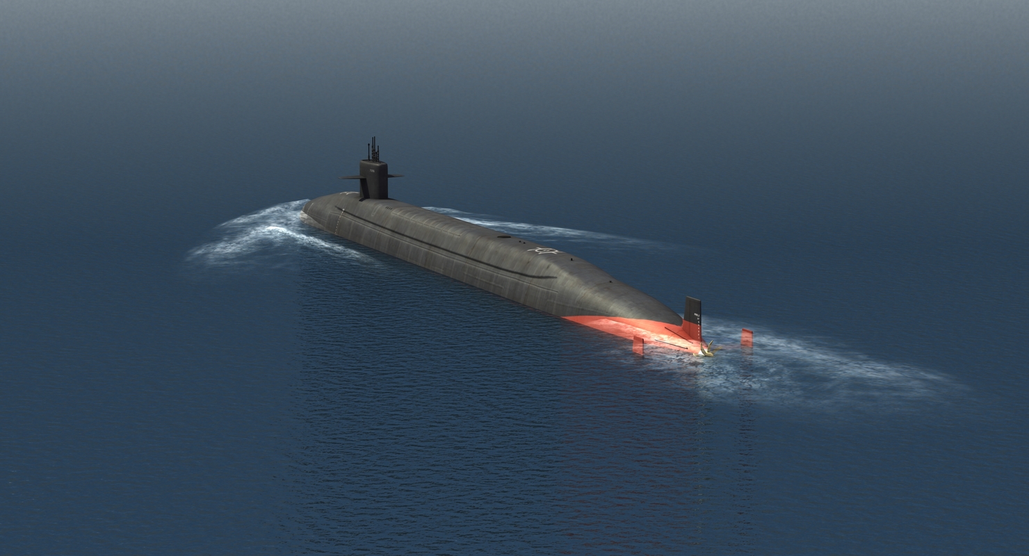 Ohio class submarine 3D model - TurboSquid 1407510