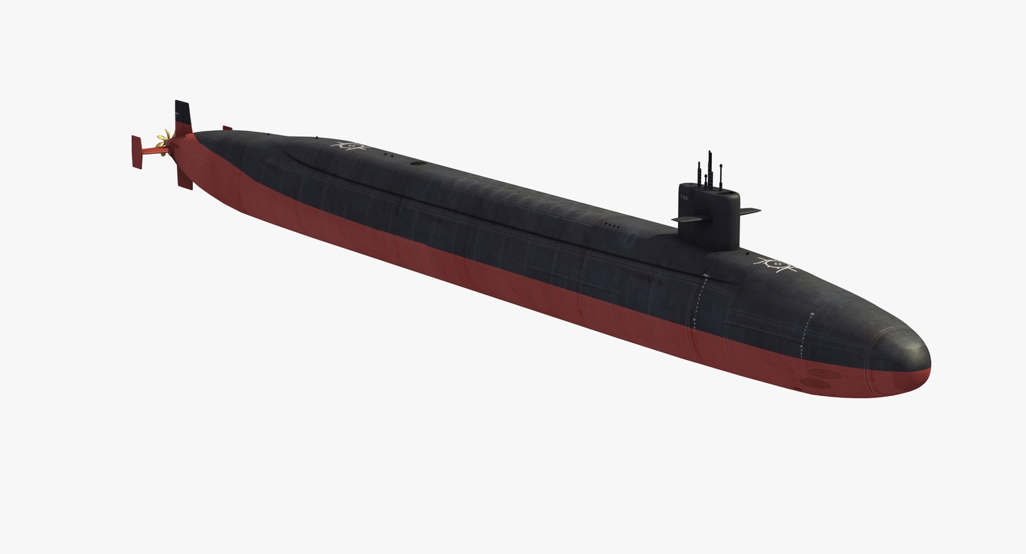 Ohio class submarine 3D model - TurboSquid 1407510