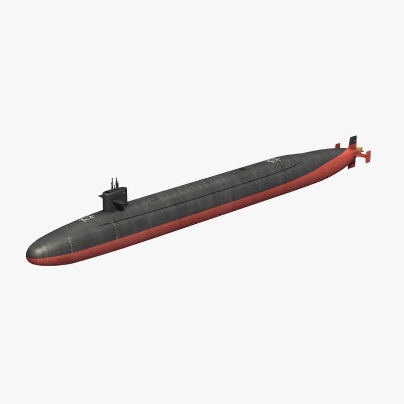 Ohio class submarine 3D model - TurboSquid 1407510