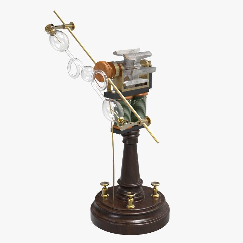 Early motor geissler tube model - TurboSquid 1407620