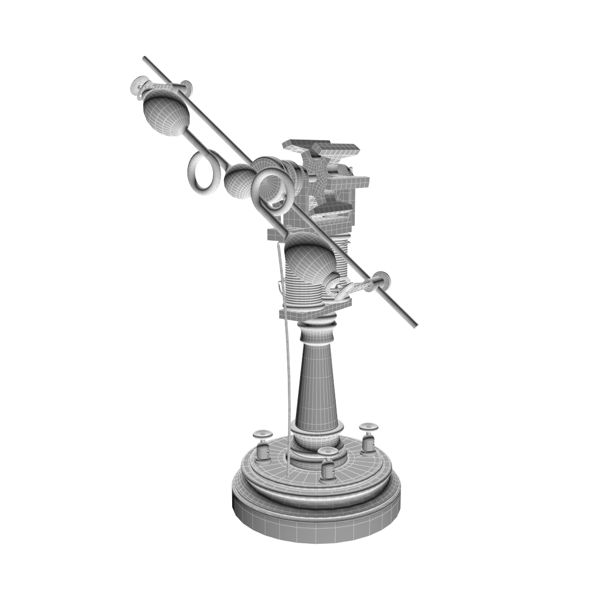 Early motor geissler tube model - TurboSquid 1407620