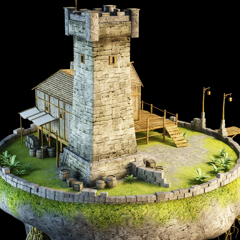 Defensive towers 3D model - TurboSquid 1407661