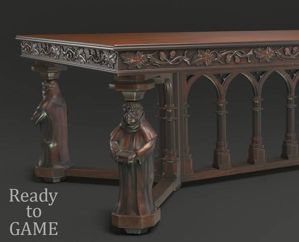 modelo 3d Mesa gótica modelo de juego. - TurboSquid 1404989