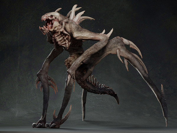 creature dog 3d model