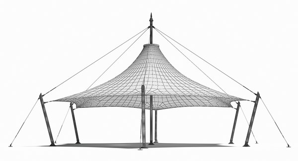 3D membrane tensile structure tent - TurboSquid 1407861