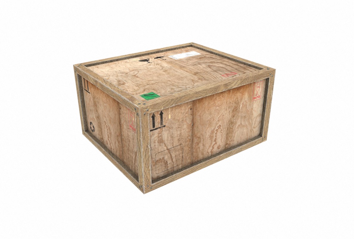 Old wooden cargo crate 3D - TurboSquid 1408161