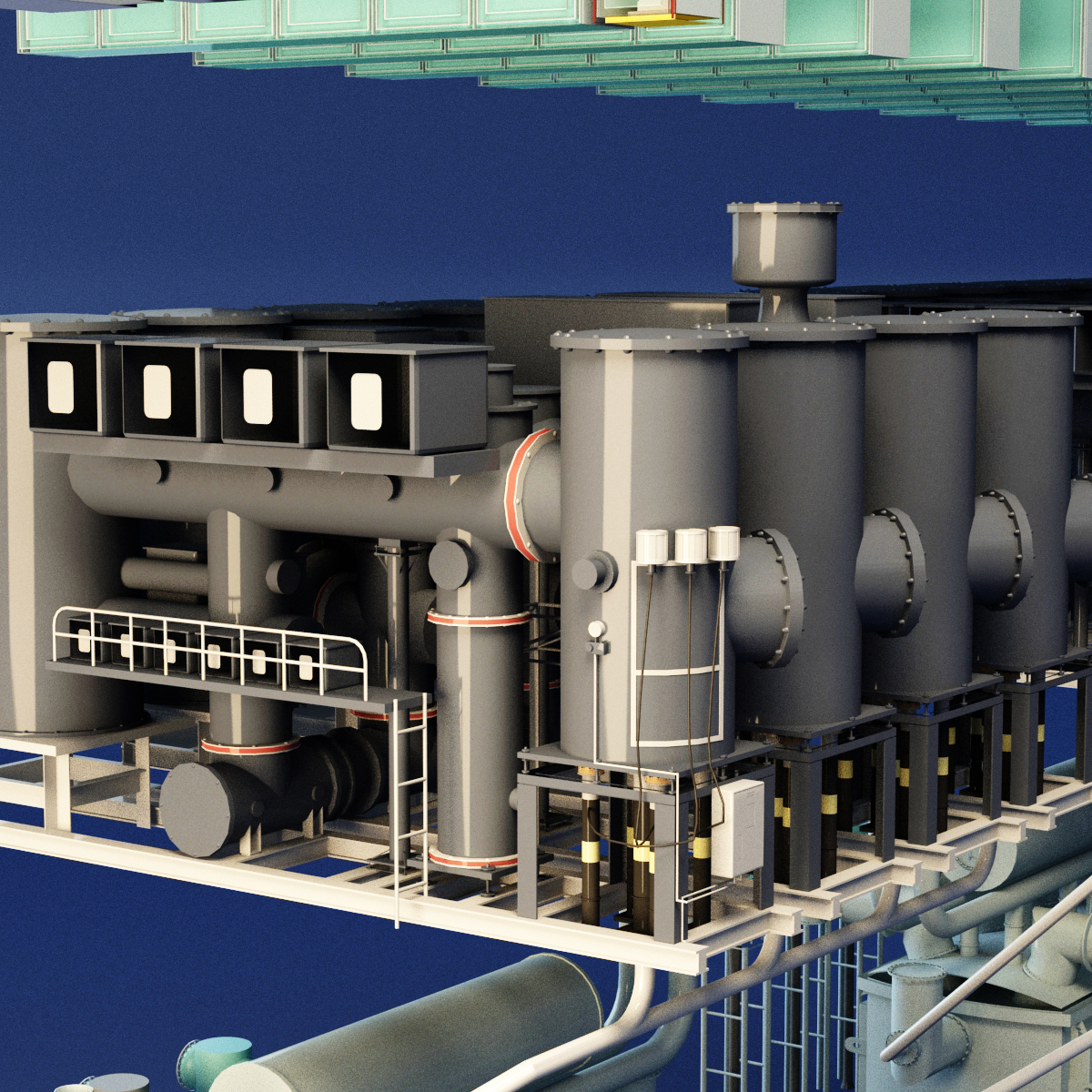 3D electrical substation model - TurboSquid 1408193