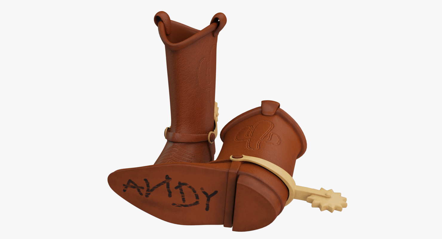 3D sheriff woody boots - TurboSquid 1408874