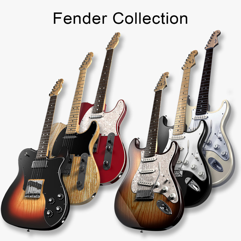 fender guitars 3d model