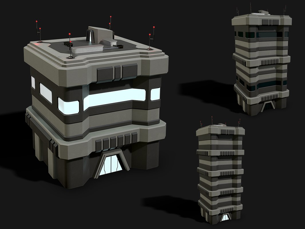 3D scifi modular building - TurboSquid 1408298