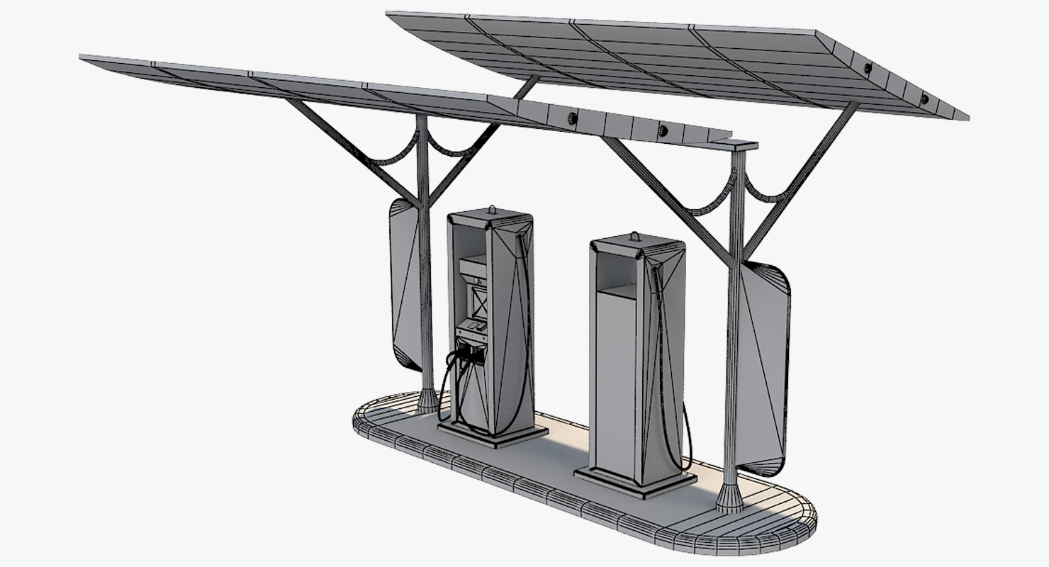 3D ev charging 1 - TurboSquid 1408373
