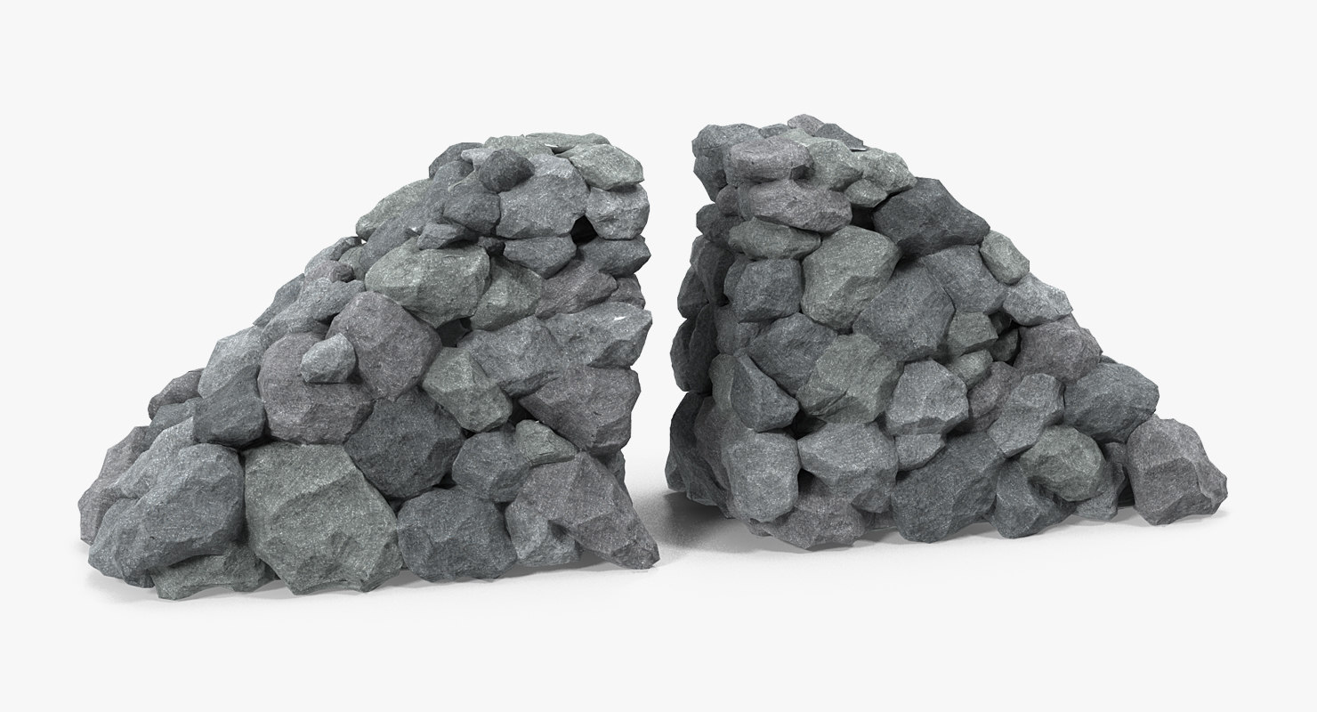 Stone wall end segment 3D model - TurboSquid 1408612