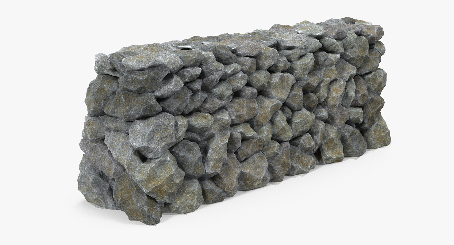 Block stone wall model - TurboSquid 1408782