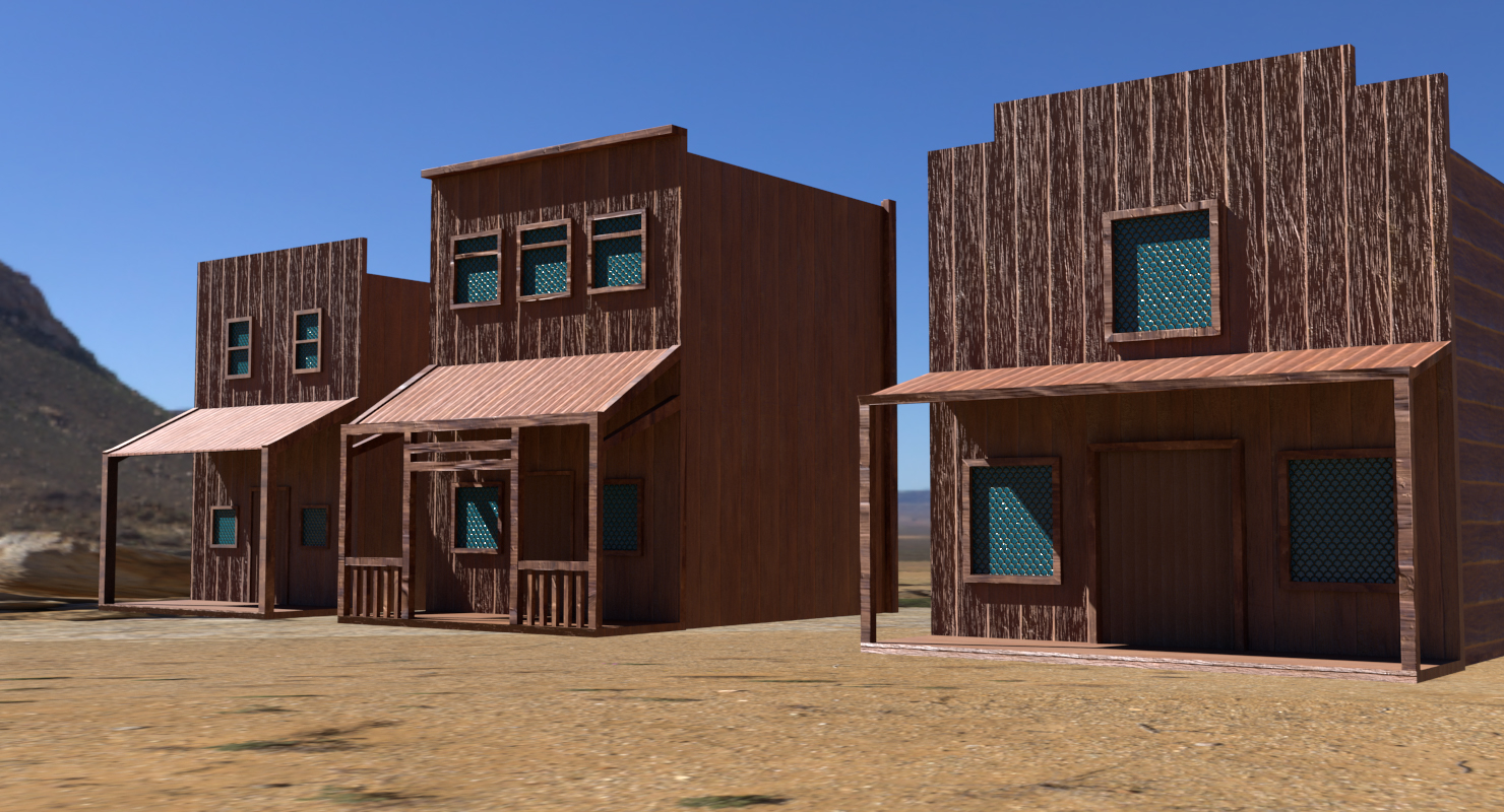 Unreal western town wild west 3D model - TurboSquid 1407965