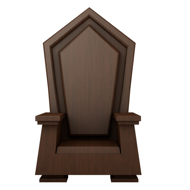 3D cartoon wood throne - TurboSquid 1408643