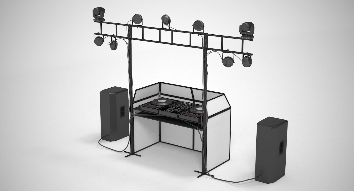 Dj booth 3D model - TurboSquid 1408873