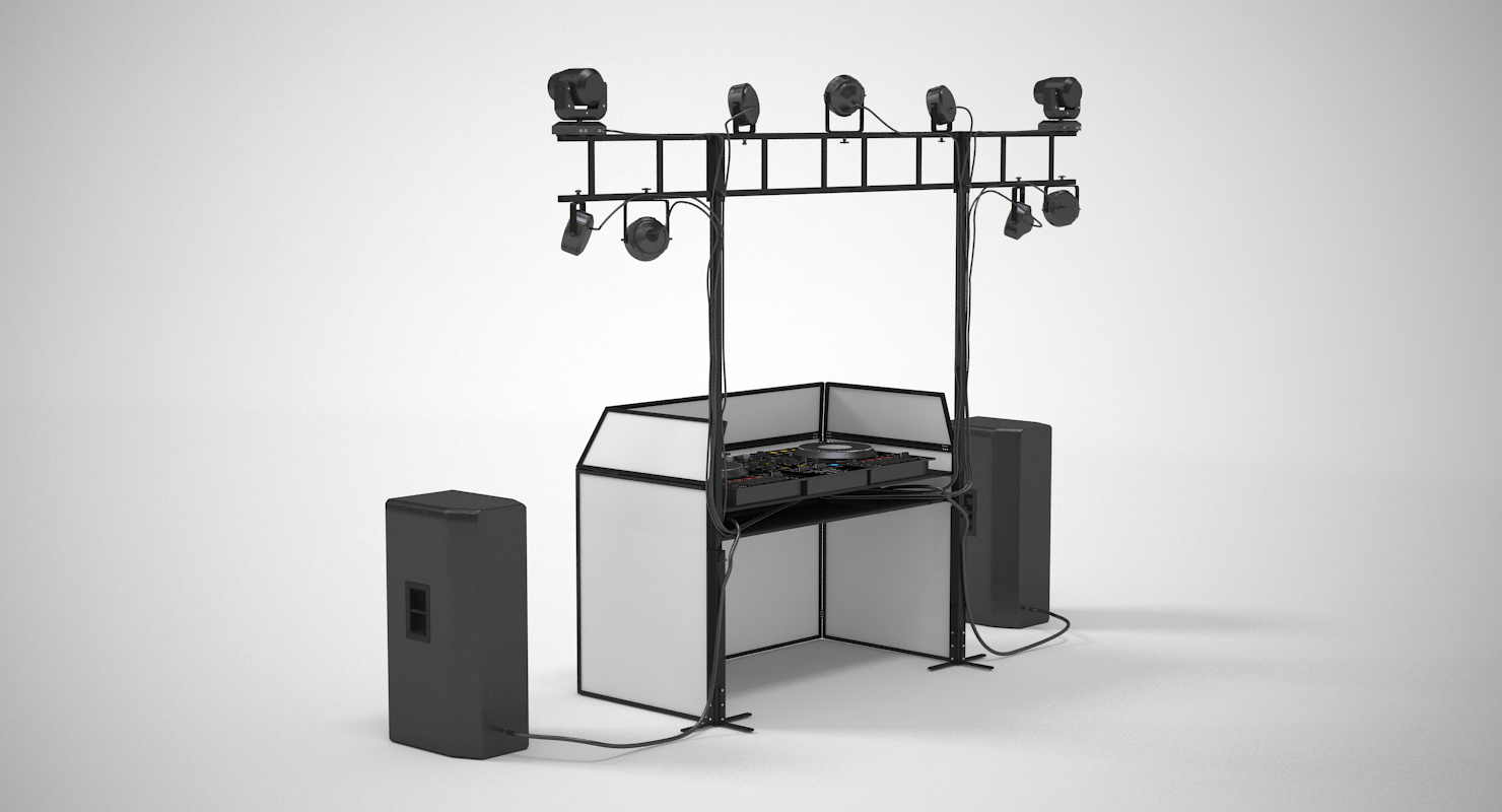 Dj booth 3D model - TurboSquid 1408873