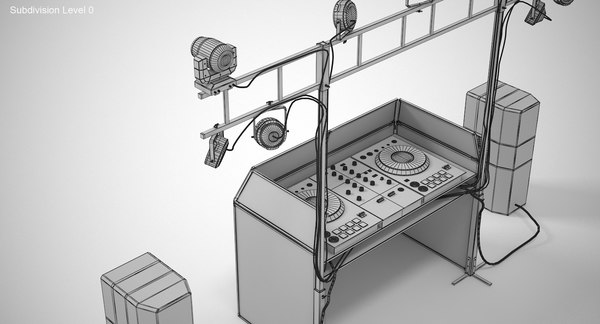 Dj booth 3D model - TurboSquid 1408873