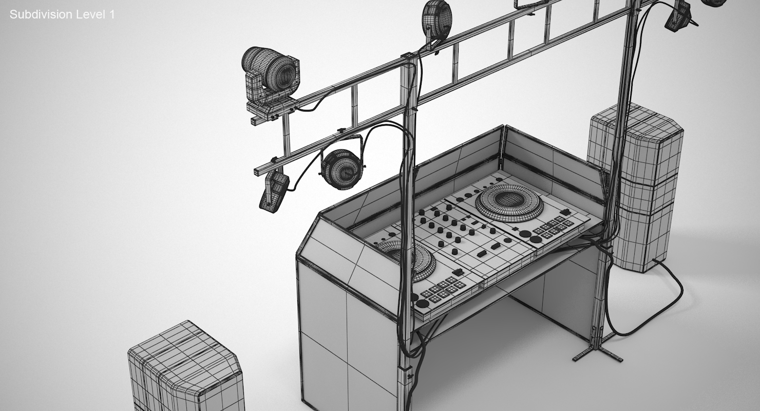 Dj booth 3D model - TurboSquid 1408873