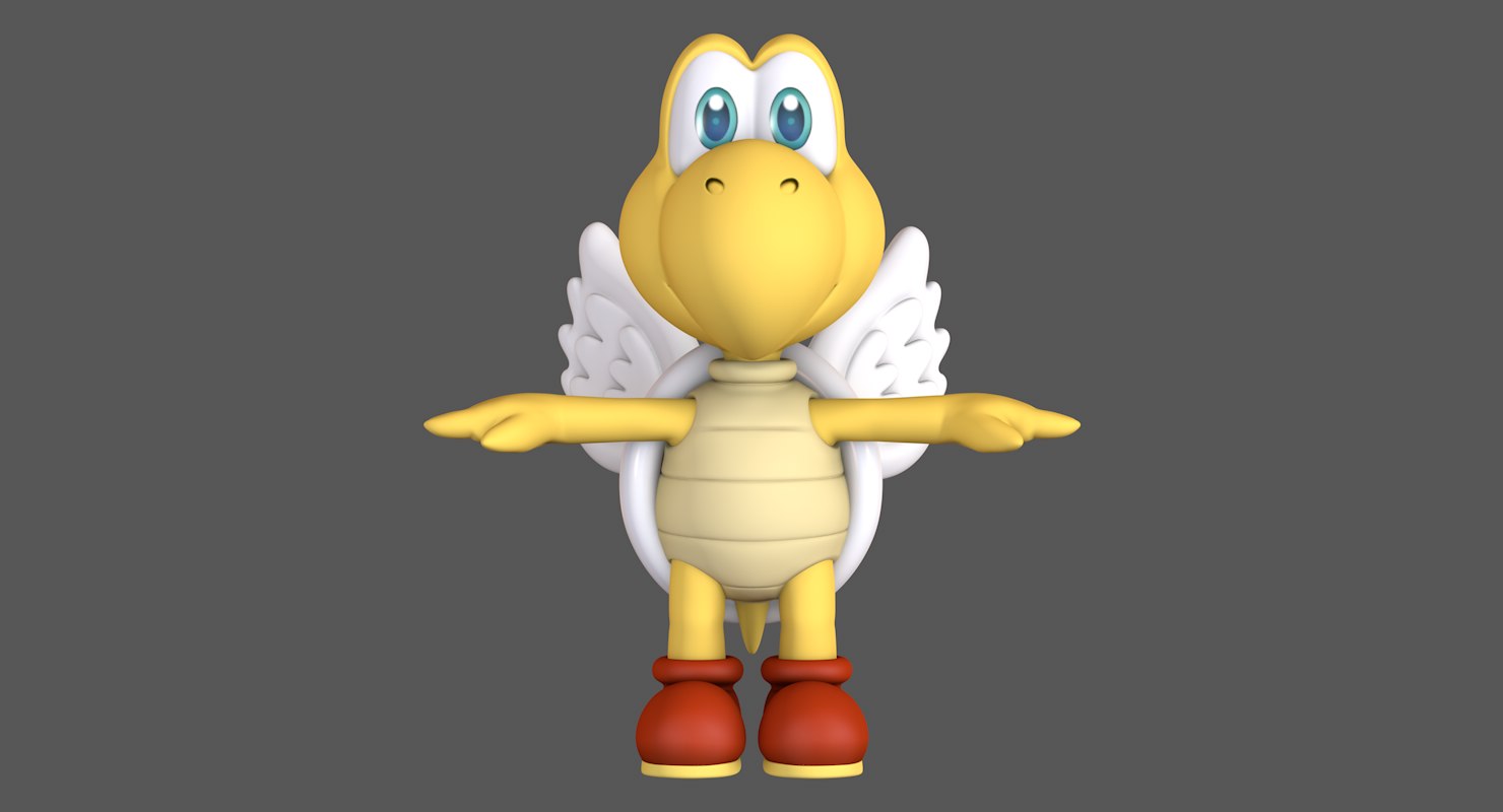 Red turtle koopa troopa 3D model - TurboSquid 1408828