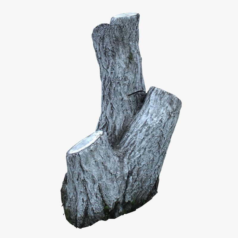 Painted tree trunk 3D model - TurboSquid 1409101