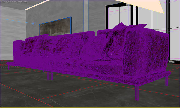 Modern sofa scene model - TurboSquid 1409132