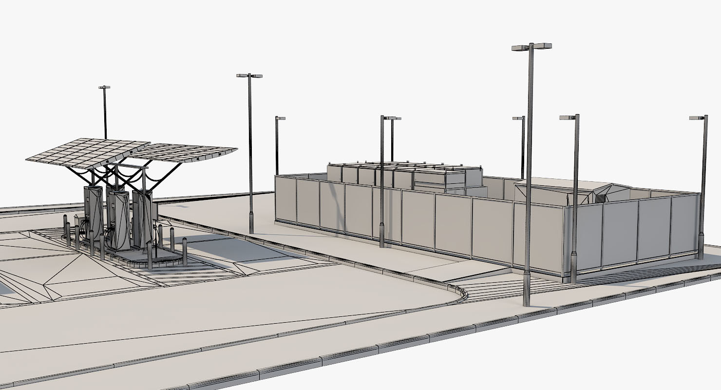 Ev charging station 2 3D model - TurboSquid 1409162