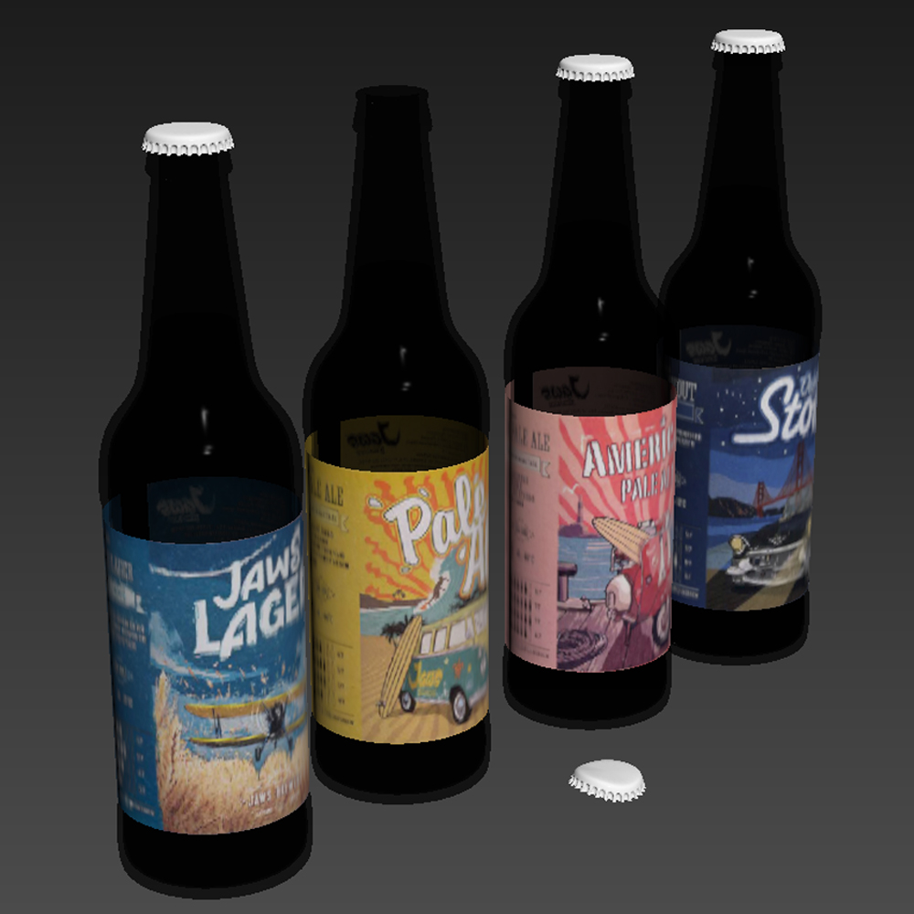 Jaws Beer Set 3D-Modell - TurboSquid 1409345