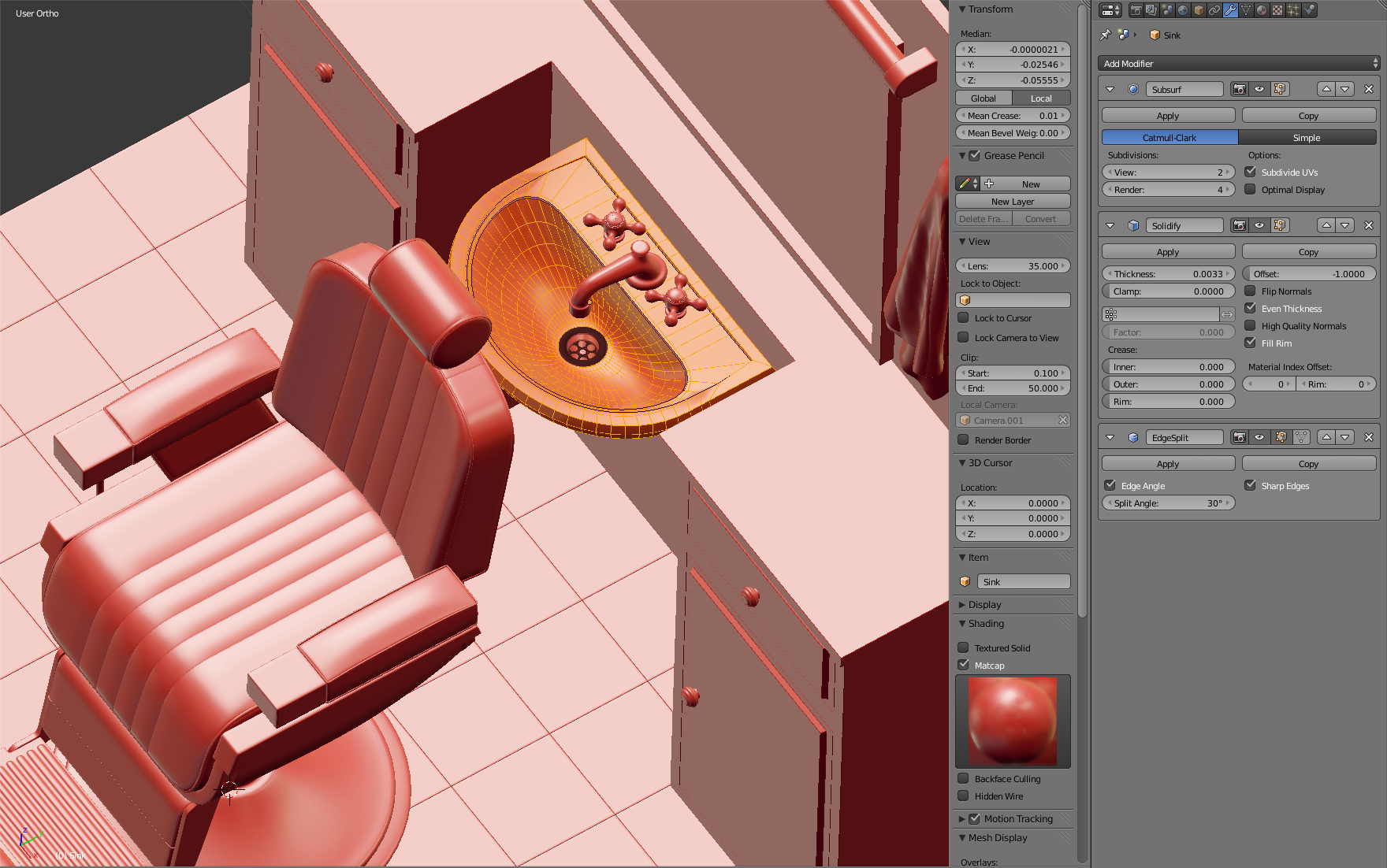 3D model barber shop scene - TurboSquid 1409361