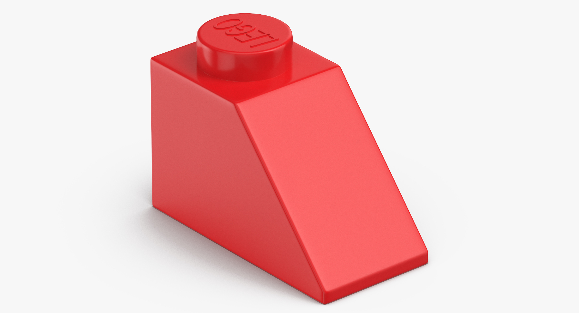modelo 3d Lego Brick 2x1 Pendiente Rojo Brillante - TurboSquid 1409418