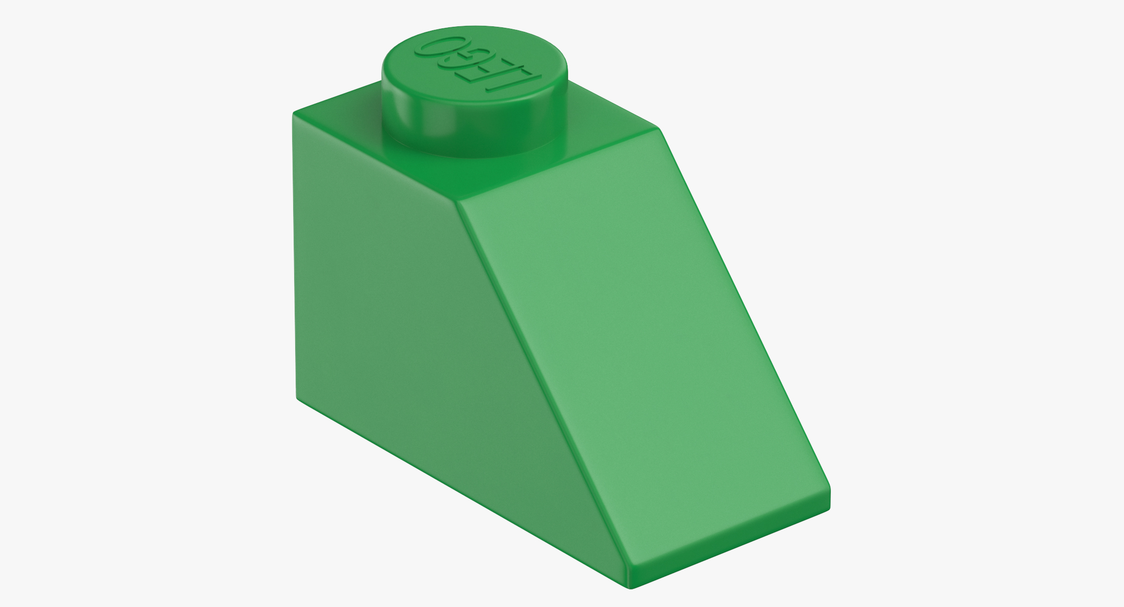 Lego brick 2x1 slope 3D model - TurboSquid 1409399