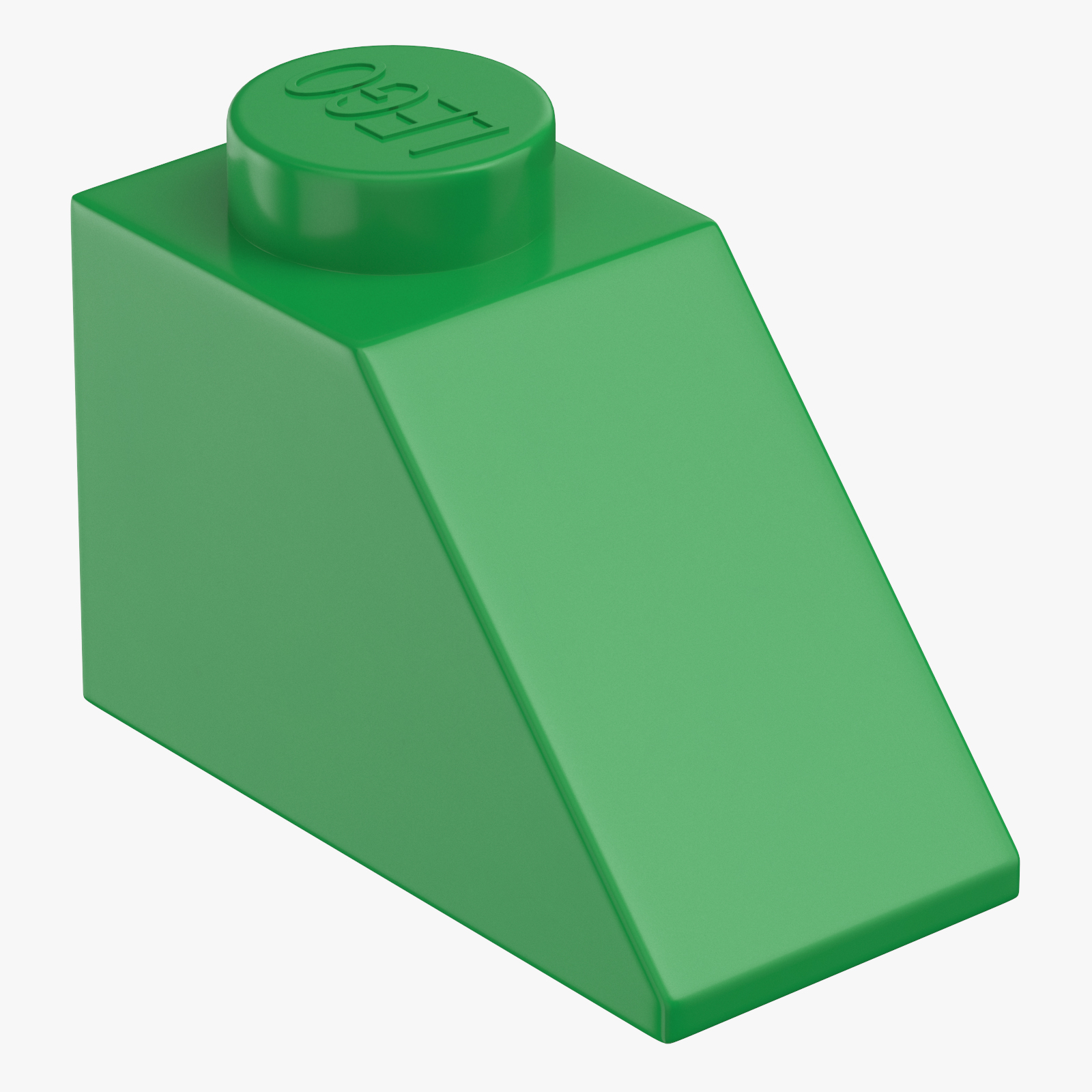Lego brick 2x1 slope 3D model - TurboSquid 1409399