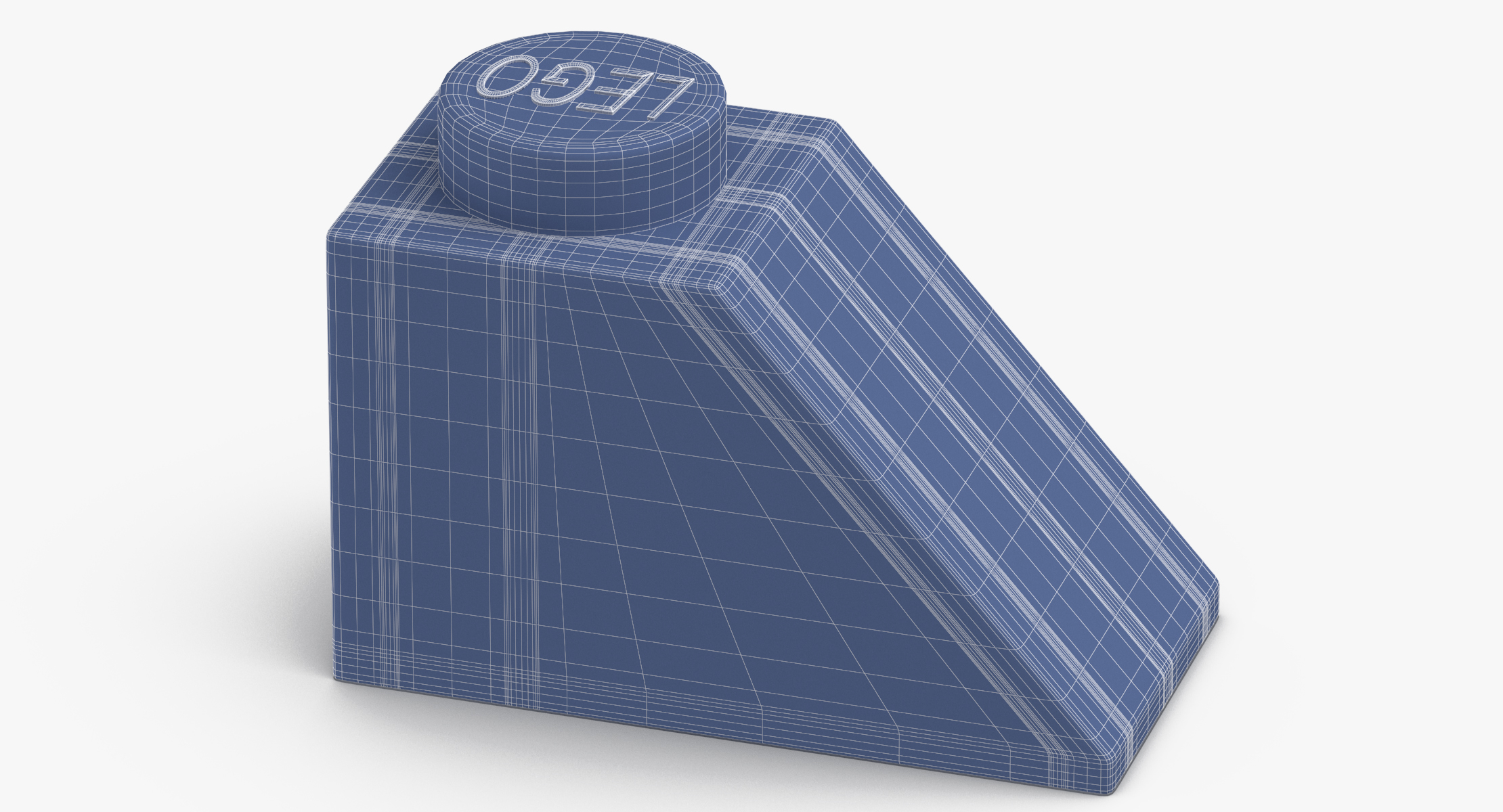Lego brick 2x1 slope 3D model - TurboSquid 1409399