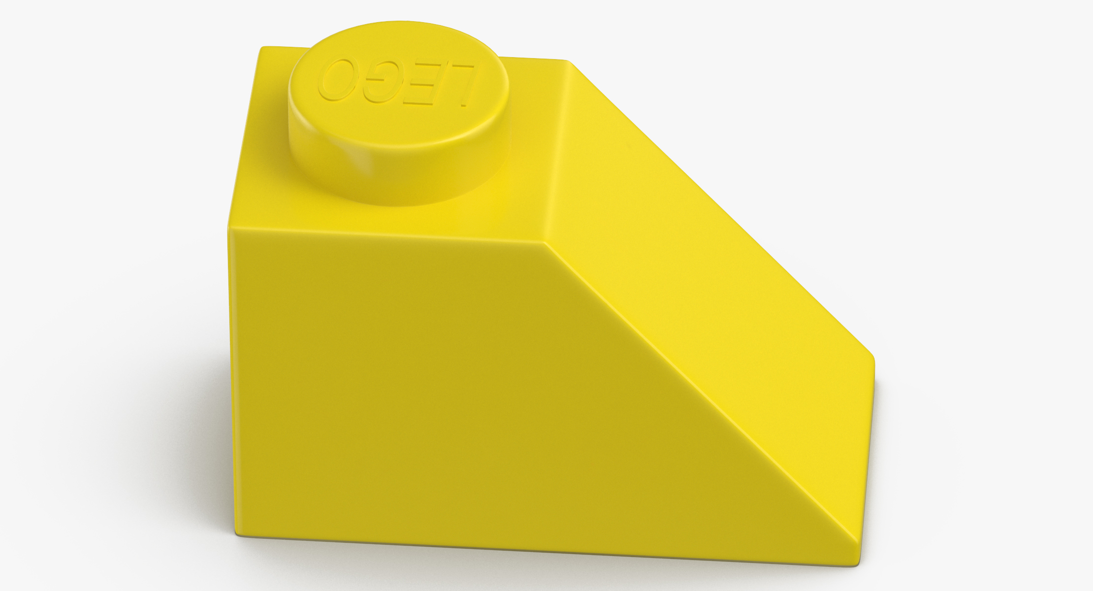 Lego brick 2x1 slope model - TurboSquid 1409403