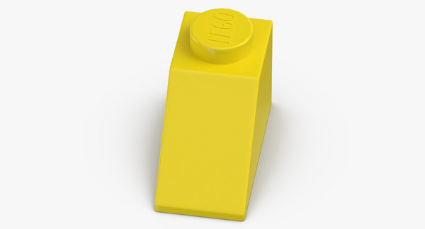 Lego brick 2x1 slope model - TurboSquid 1409403