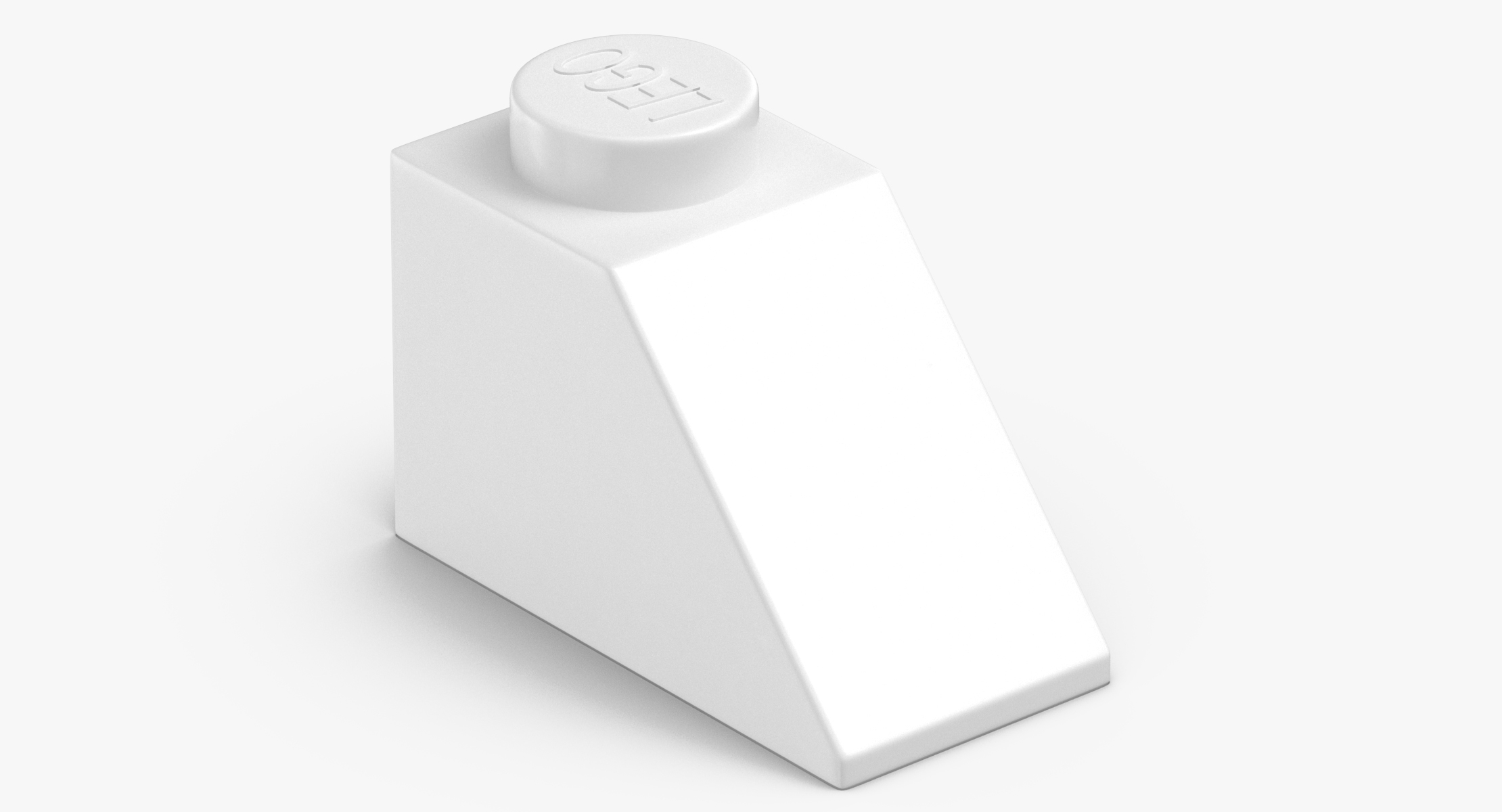 3D lego brick 2x1 slope - TurboSquid 1409406